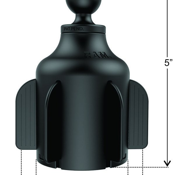 RAM Mount Stubby Cup Holder Mount Base with X-Grip II Tablet Mount