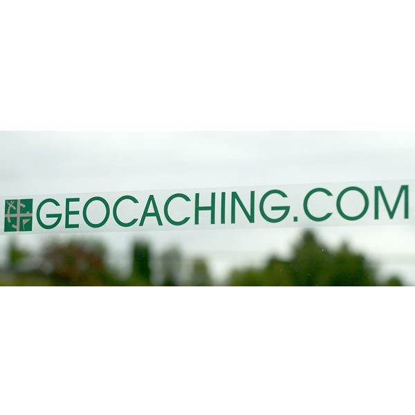 Geocaching Geo Decal Green Wide