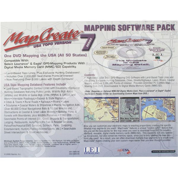 Lowrance MapCreate USA Topo CD